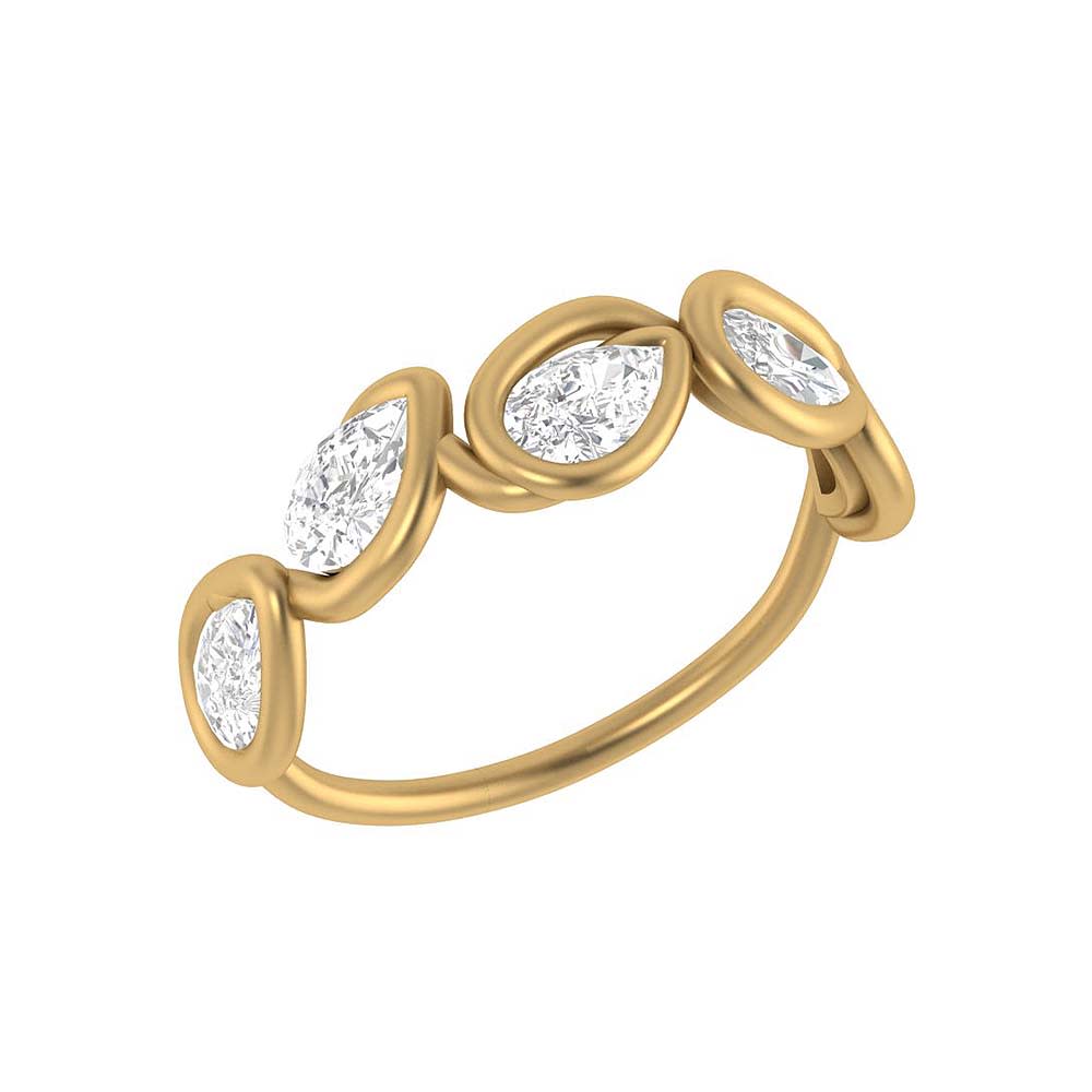 Lab Pear cut wire ring | Temple & Grace AU