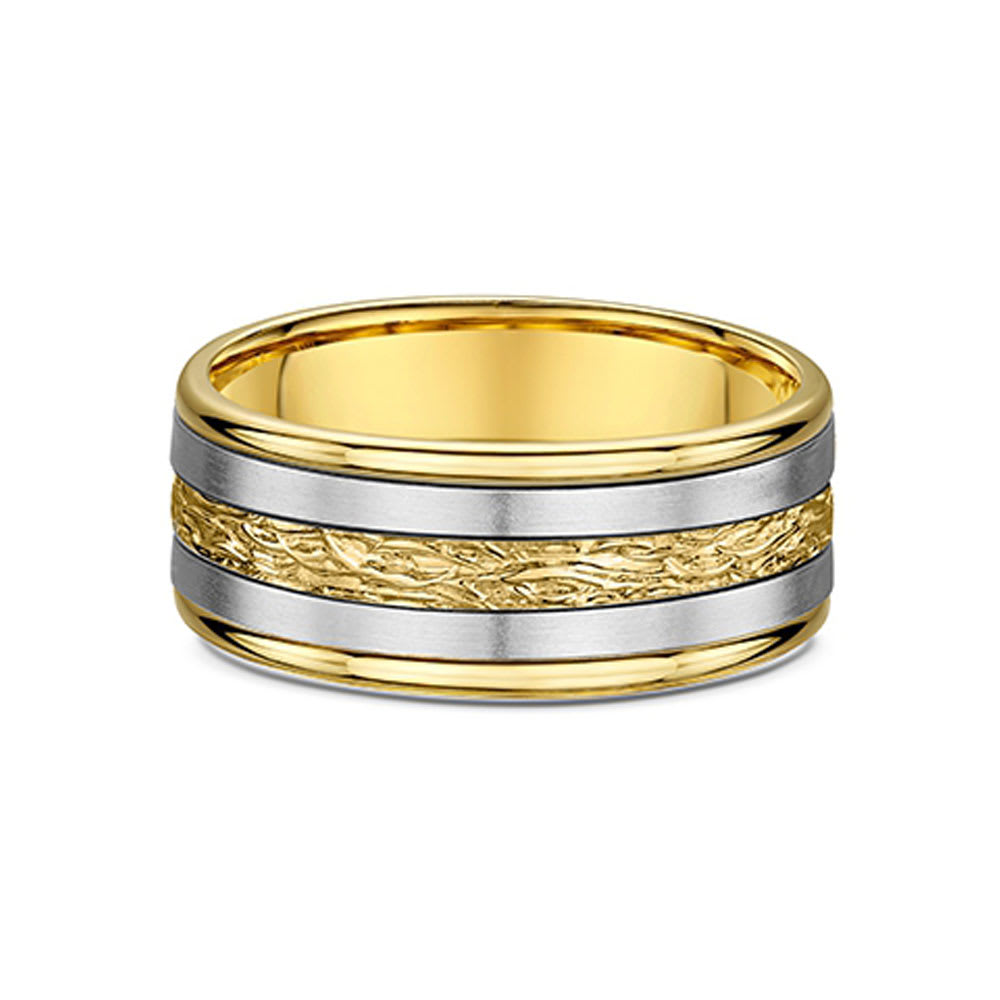 Mens Textured Wedding Band | Temple & Grace UK