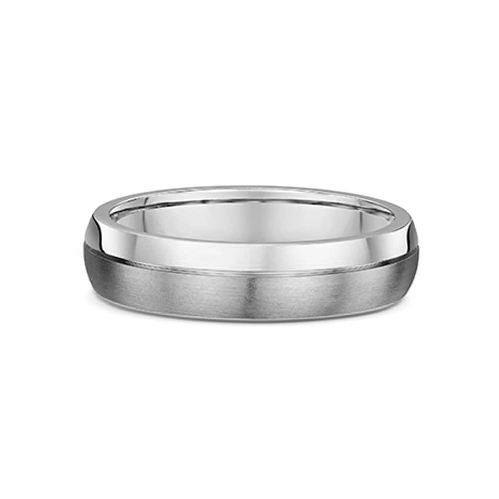 Grooved Two Tone Mens Ring Temple Grace USA