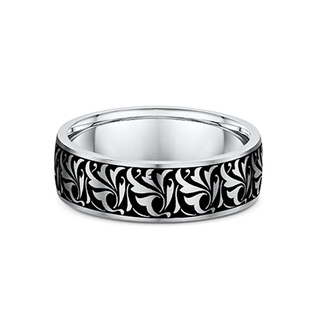 Mens Patterned Wedding Band | Temple & Grace AU