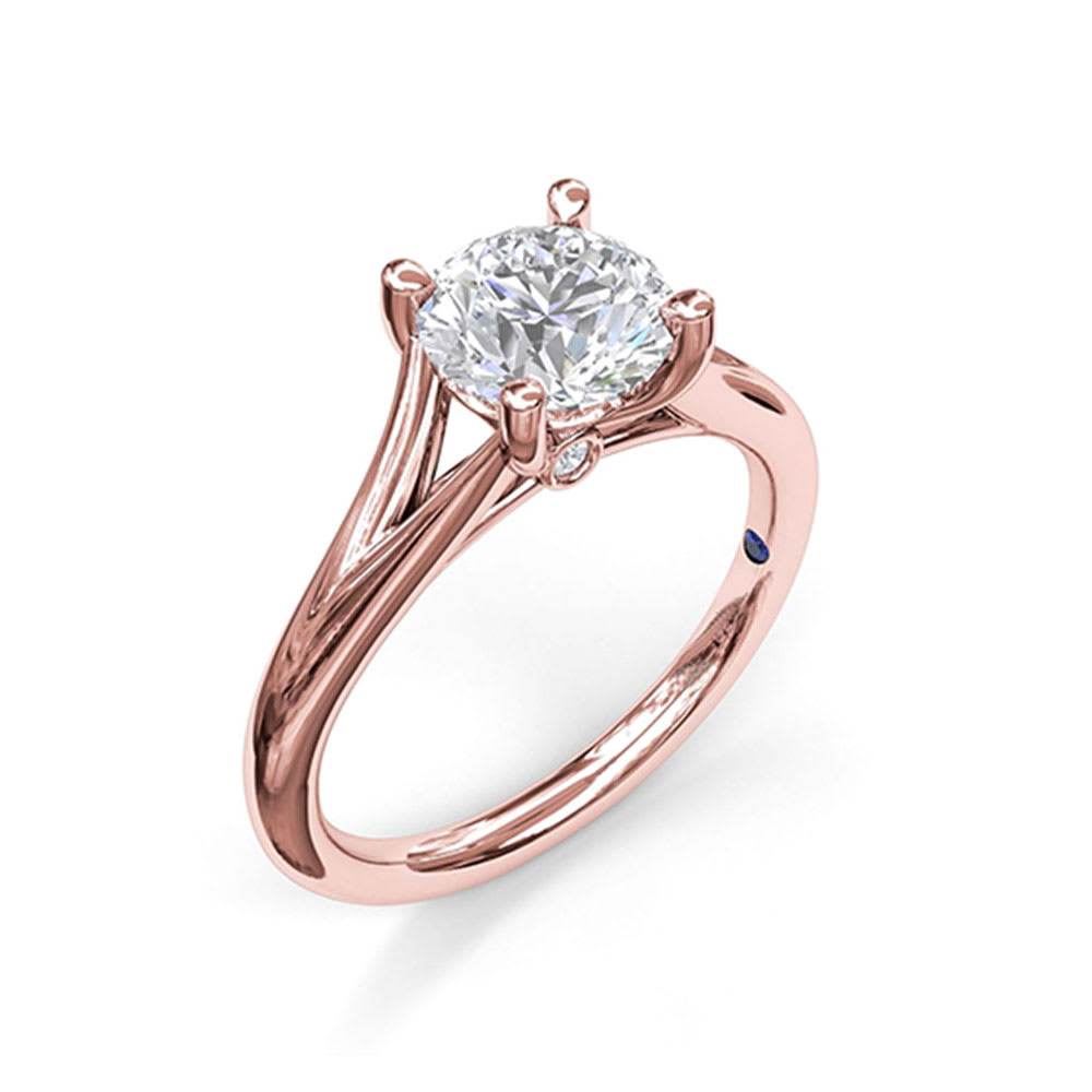 Rose Gold Solitaire Engagement Band | Temple & Grace NZ