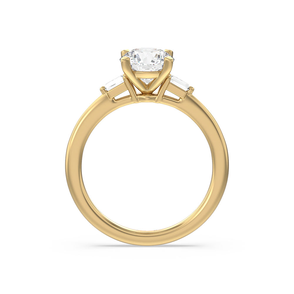 Lab Grown Triple Stone Diamond Engagement Ring | Temple & Grace Canada