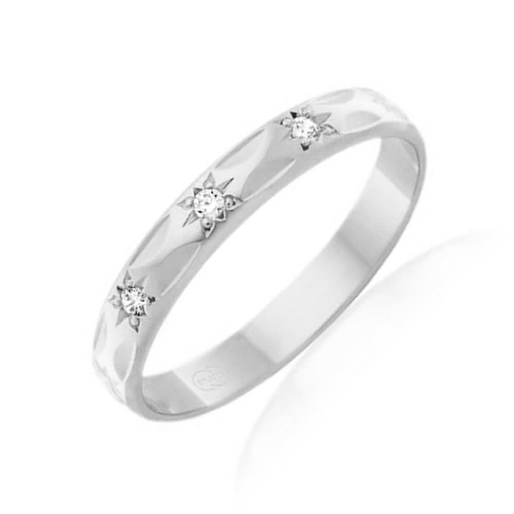 Floral Pattern Diamond ring HR408 | Temple & Grace UK