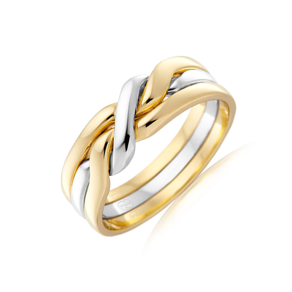 Knot Two Tone Mens Wedding Ring Temple Grace AU Knot Two Tone Mens Wedding Ring Temple Grace AU
