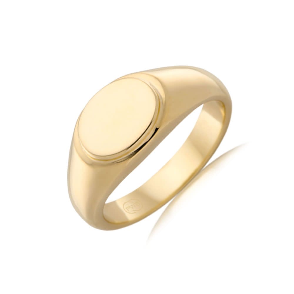 Oval Shaped Carved Signet Ring | Temple & Grace NZ