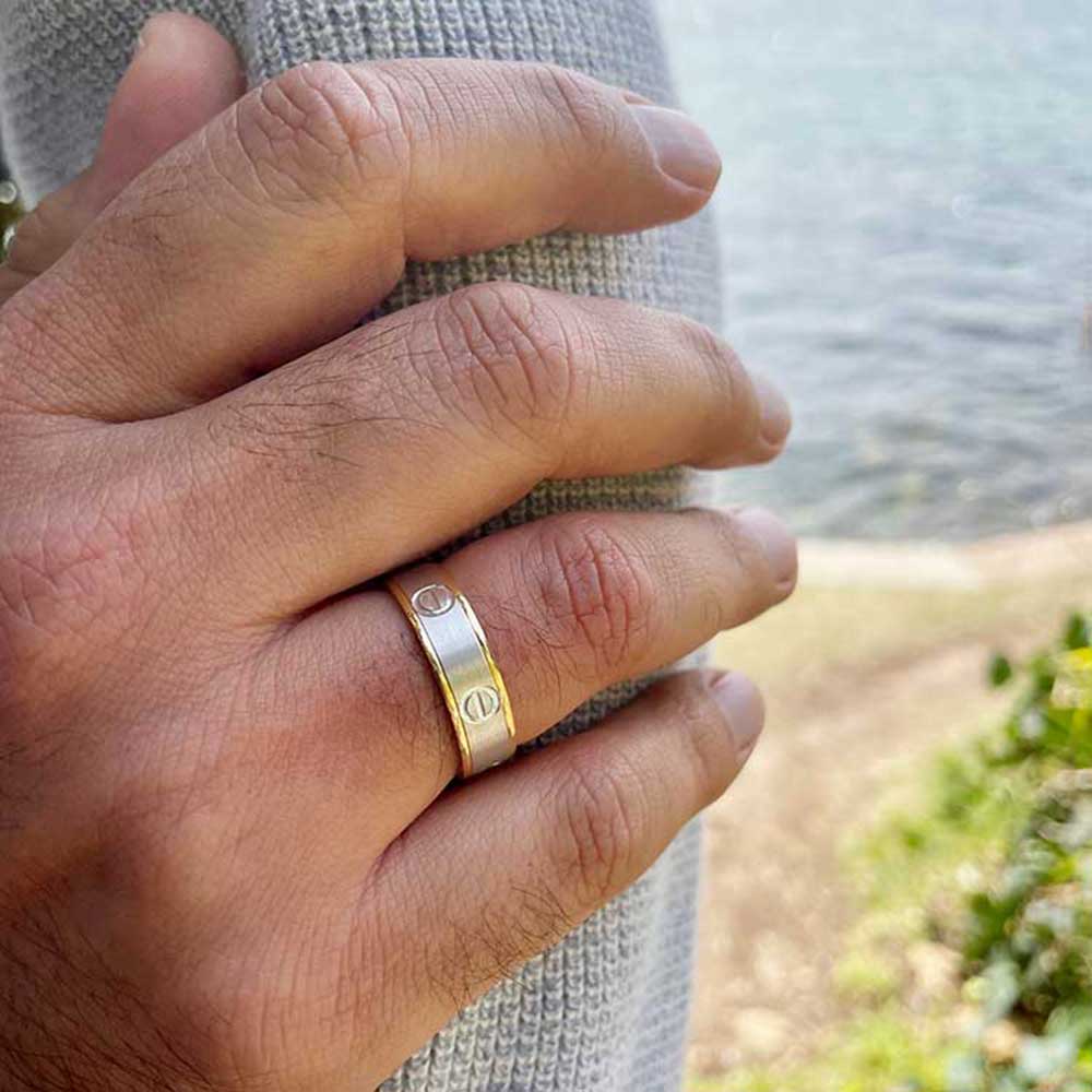 Two Tone Mens Ring 5002 Temple Grace AU