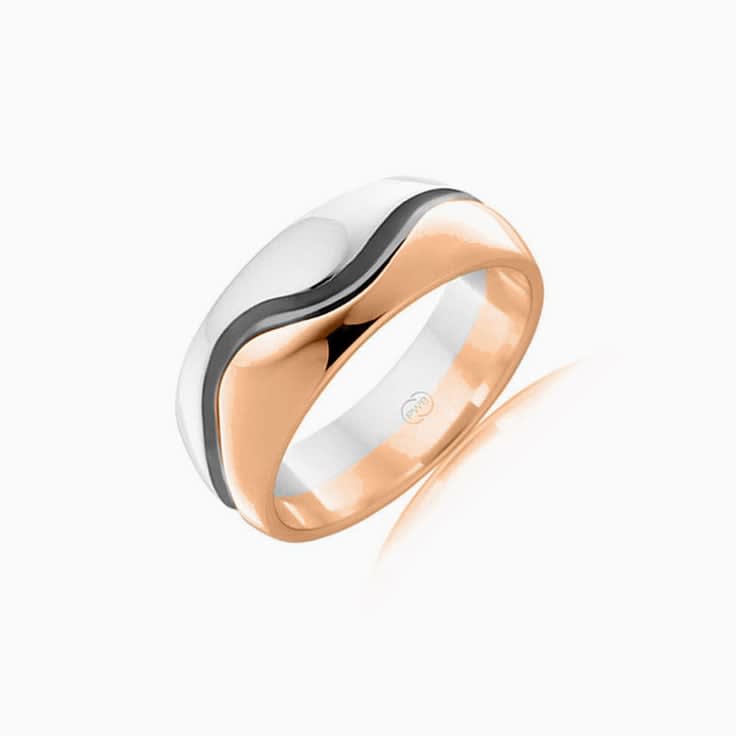 Men's Two Tone Metal Rings | Temple and Grace AU